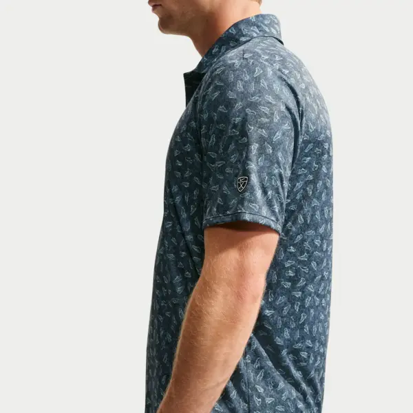 Nike Par Dri-fit Grass Print Golf Polo
