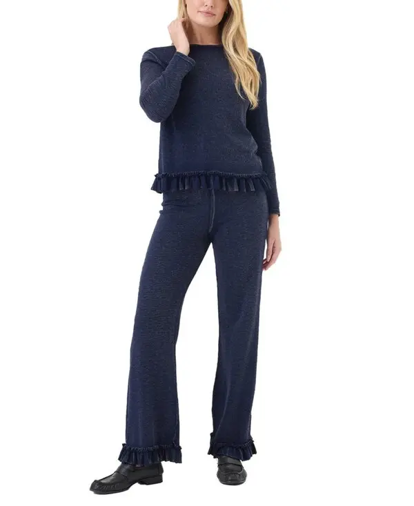 Goldie LeWinter Denim Wash Ruffle Pant