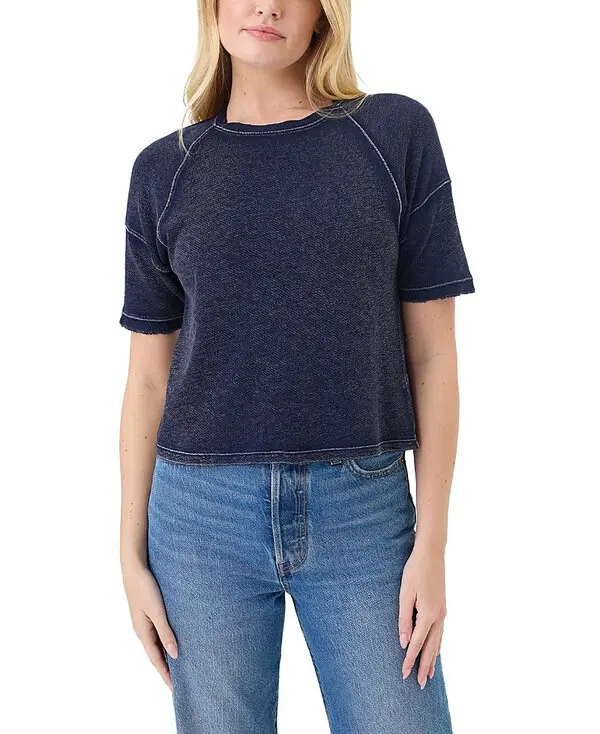 Goldie LeWinter Denim Wash Raglan Top - Navy