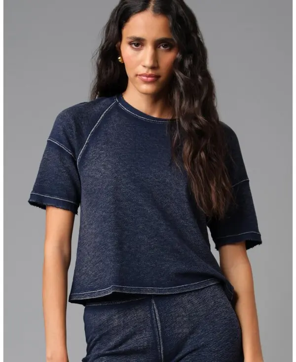 Goldie LeWinter Denim Wash Raglan Top
