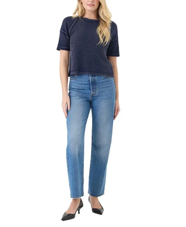 Goldie LeWinter Denim Wash Raglan Top