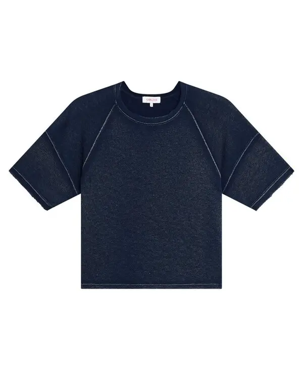 Goldie LeWinter Denim Wash Raglan Top
