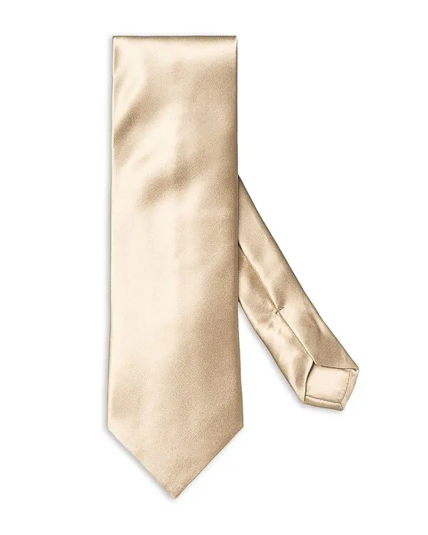 Eton Solid Satin Silk Tie - Champagne