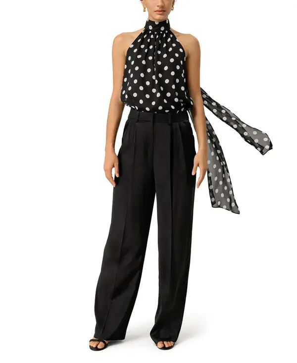Lilysilk Polka Dot Halter Neck Silk Georgette Blouse