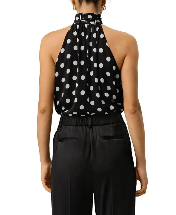 Lilysilk Polka Dot Halter Neck Silk Georgette Blouse