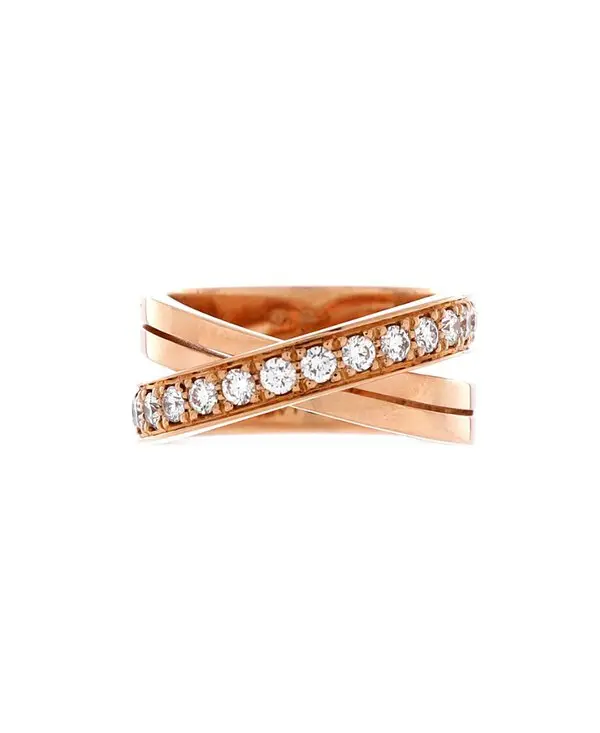 CARTIER Etincelle De Crossover Ring 18k Rose Gold And Diamonds - Pink