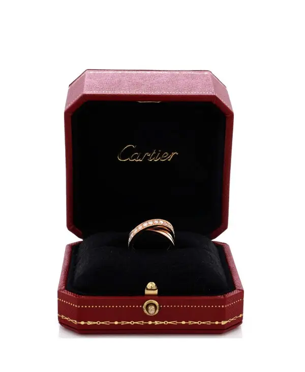 CARTIER Etincelle De Crossover Ring 18k Rose Gold Diamonds