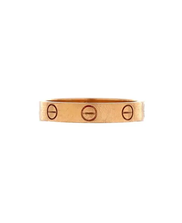 CARTIER Love Wedding Band Ring 18k Rose Gold - Pink