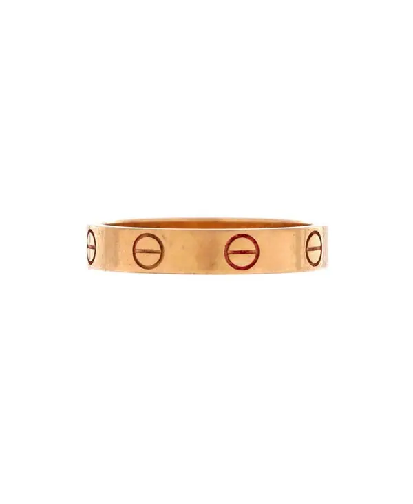 CARTIER Love Wedding Band Ring 18k Rose Gold