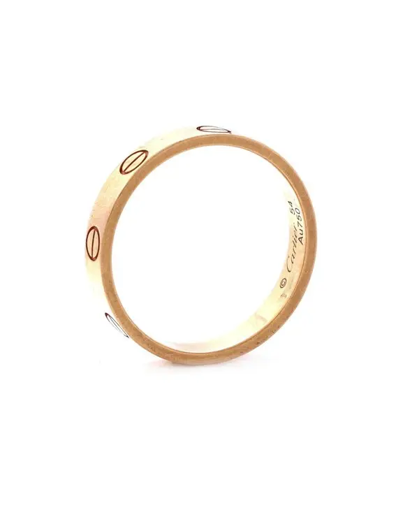 CARTIER Love Wedding Band Ring 18k Rose Gold
