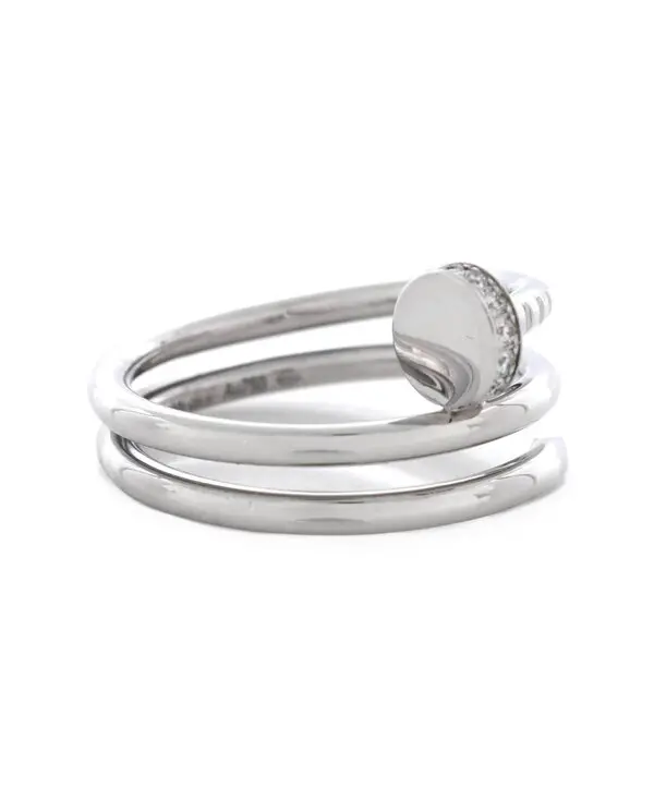 CARTIER Small Juste Un Clou Double Ring 18k Gold And Diamonds