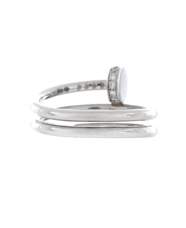 CARTIER Small Juste Un Clou Double Ring 18k Gold And Diamonds