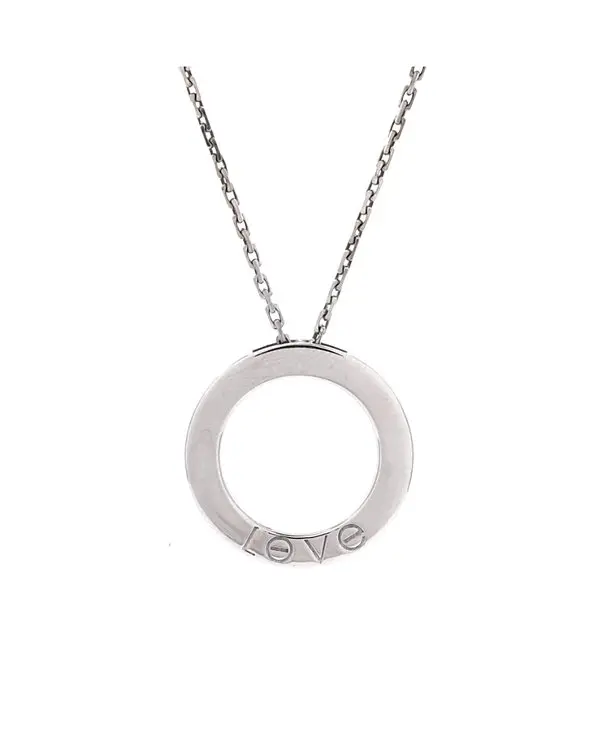 CARTIER 6 Diamonds Love Pendant Necklace 18k Gold And Diamonds, 16.5 - White