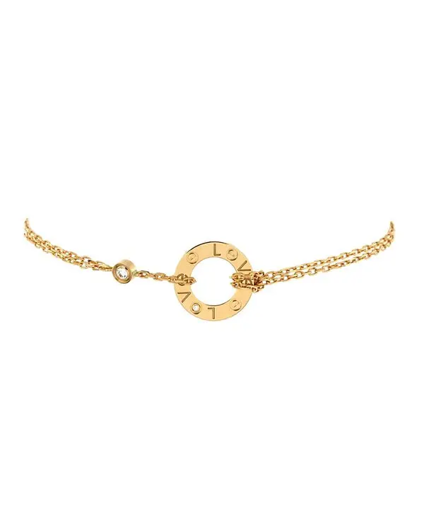 CARTIER 2 Diamonds Love Bracelet 18k With Diamonds - Gold