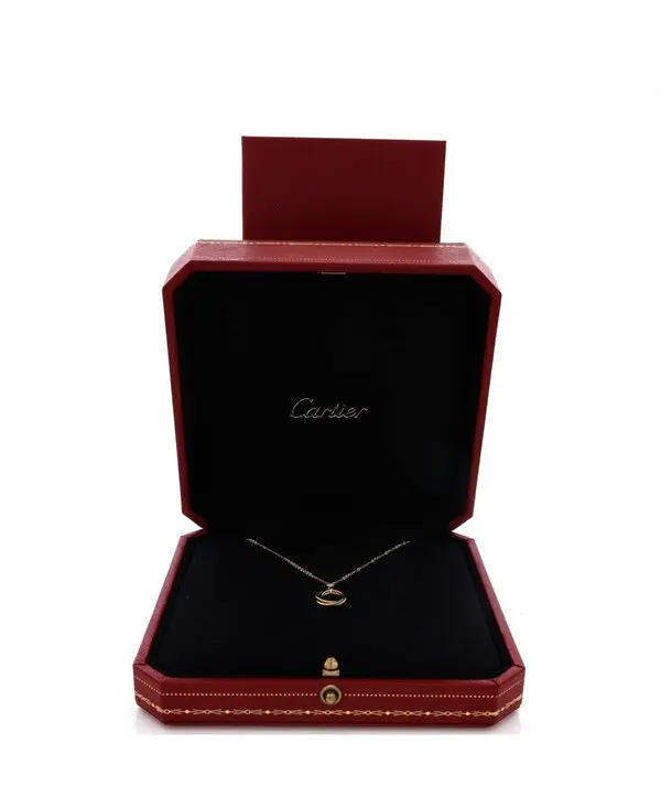 CARTIER Trinity Pendant Necklace 18k Tricolor With Diamond, 17
