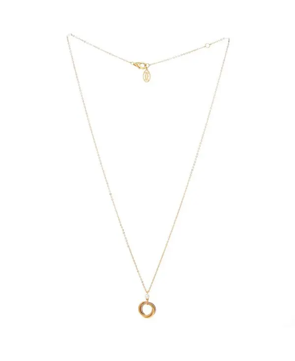 CARTIER Trinity Pendant Necklace 18k Tricolor With Diamond, 17