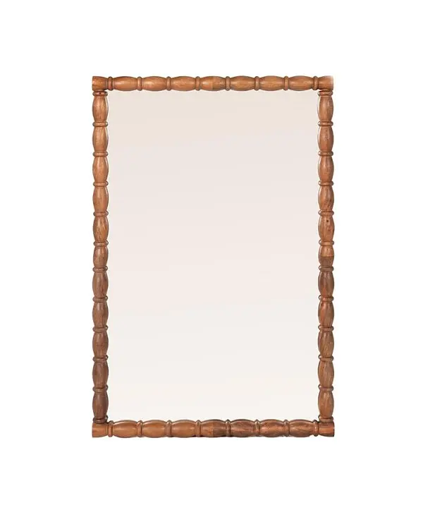 ROWENA INTERIORS Mango Wood Bobbin Frame Mirror