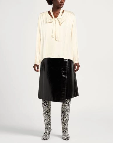MANILA GRACE Cream Viscose Bow Blouse