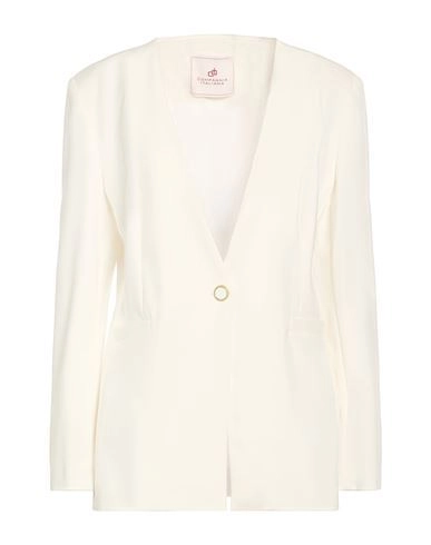 COMPAGNIA ITALIANA Blazer Size Cotton, Polyester, Rubber - White