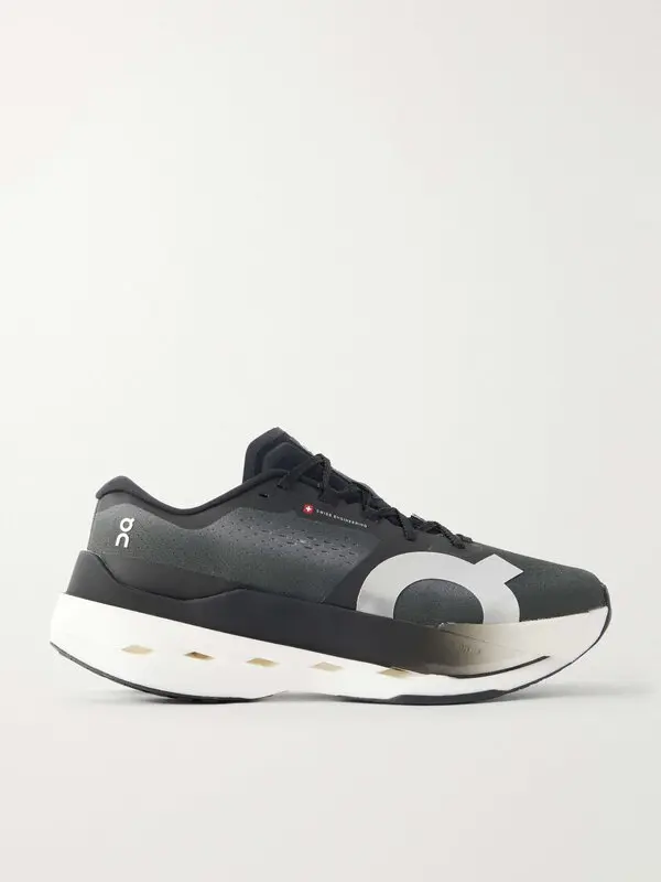 On Cloudboom Max Rubber-trimmed Mesh Sneakers - Black