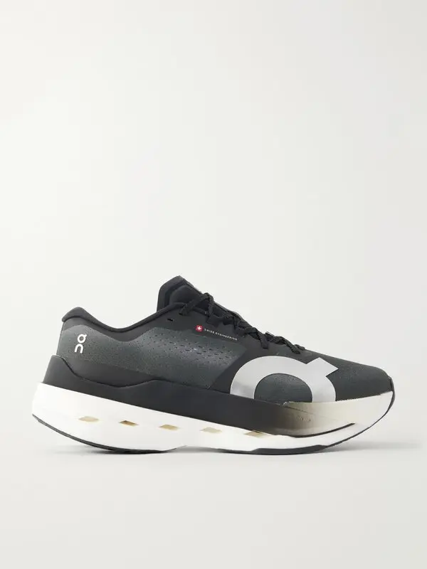 On Cloudboom Max Rubber-trimmed Mesh Sneakers - Black