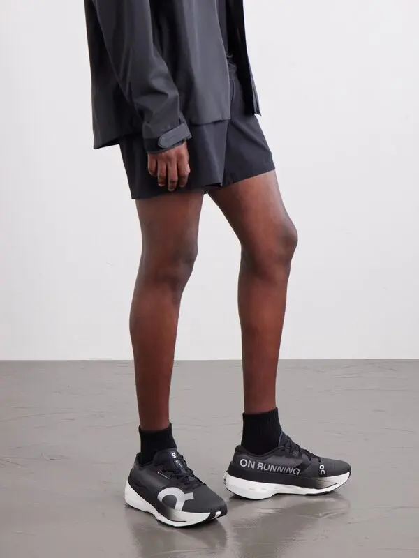 On Cloudboom Max Rubber-trimmed Mesh Sneakers - Black