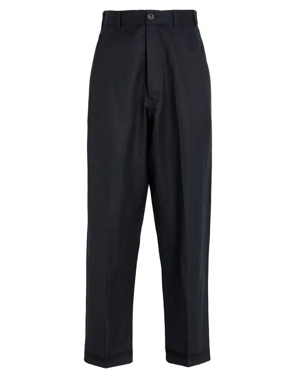 MAISON MARGIELA Midnight Virgin Wool And Linen Trousers