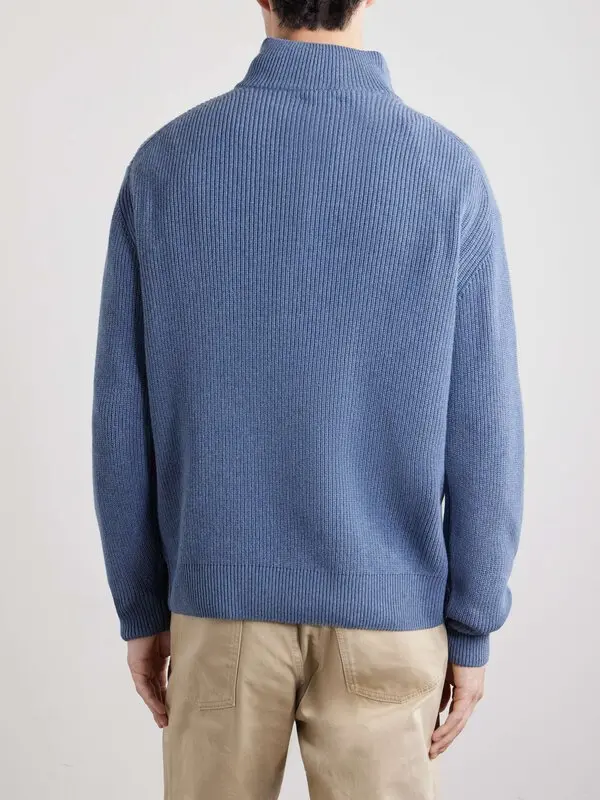 JW Anderson Ribbed Half-zip Turtleneck Sweater