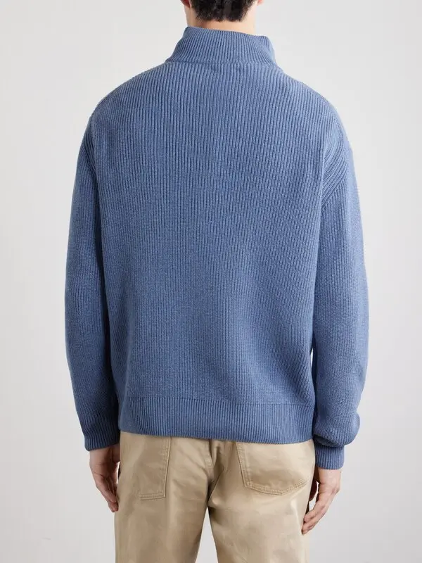 JW Anderson Ribbed Half-zip Turtleneck Sweater
