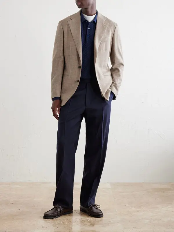 Brioni Cotton, Silk And Cashmere-blend Polo Shirt