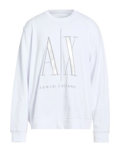 Armani Exchange Sweatshirt With Metallic Logo - White