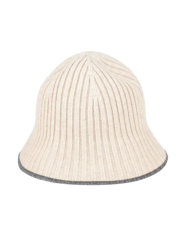Brunello Cucinelli Ribbed-knit Bucket Hat In Polyamide, Virgin Wool, Cashmere, Silk, And Brass