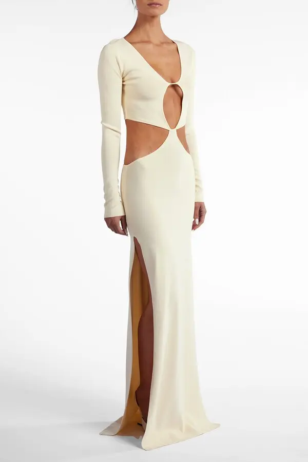 SAME Long Sleeve Cut Out Maxi Dress