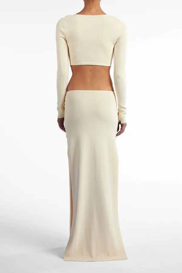 SAME Long Sleeve Cut Out Maxi Dress