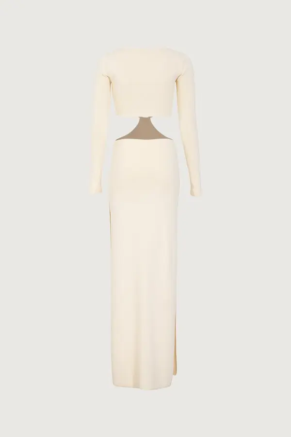 SAME Long Sleeve Cut Out Maxi Dress