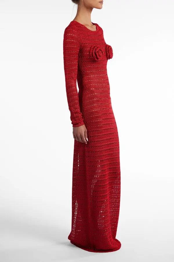 SAME Rosette Crochet Dress