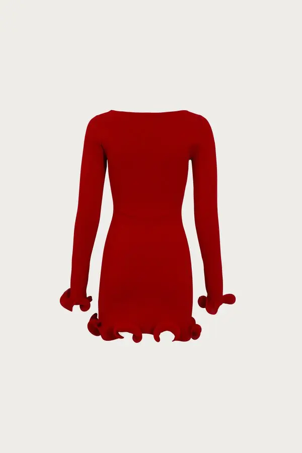 SAME Ruffle Hem Mini Dress