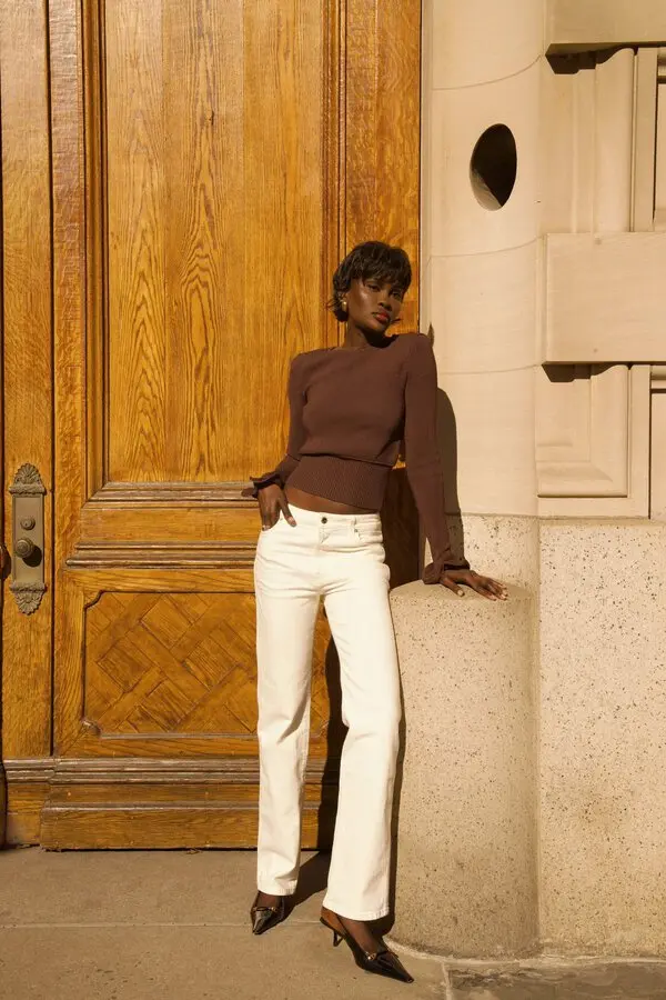 SAME Ruffle Hem Sweater