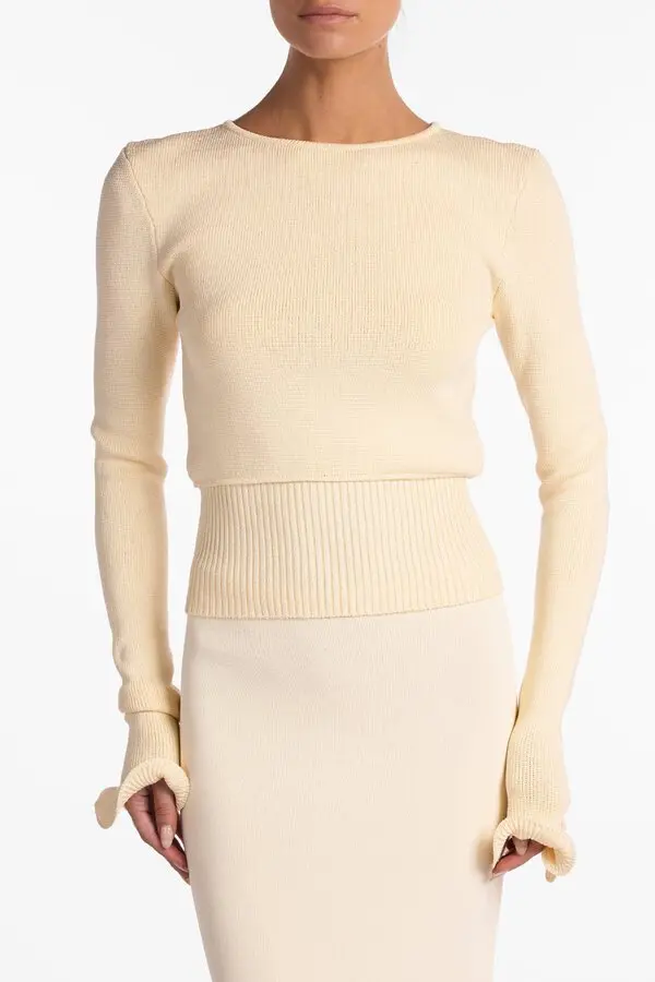 SAME Ruffle Hem Sweater