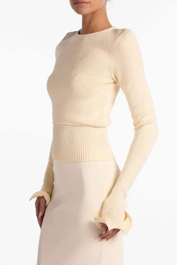 SAME Ruffle Hem Sweater