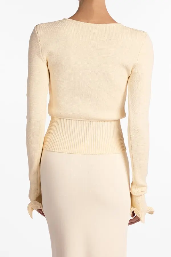 SAME Ruffle Hem Sweater