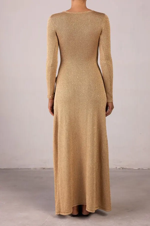 SAME Long Sleeve Twist Dress