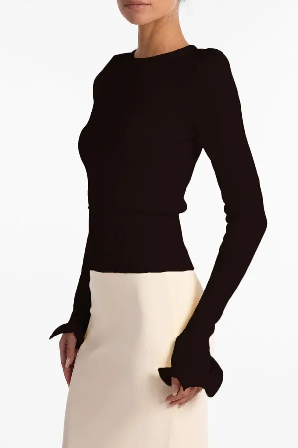 SAME Ruffle Hem Sweater