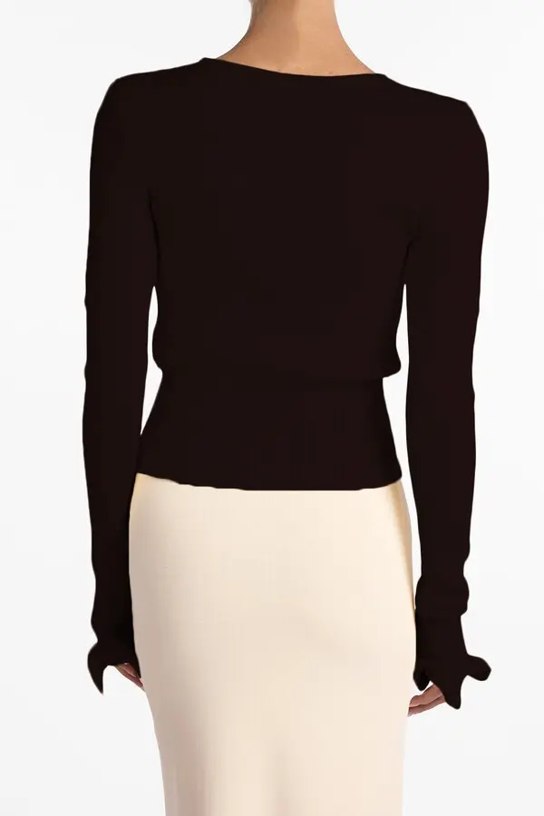 SAME Ruffle Hem Sweater