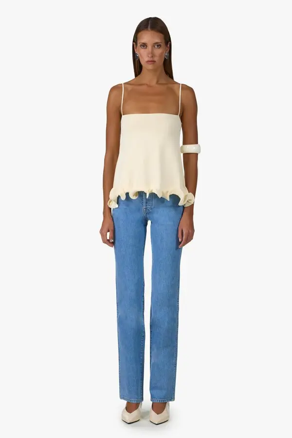 SAME Ruffle Hem Tank Top