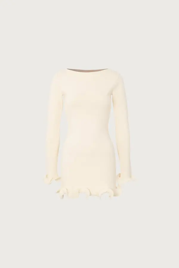 SAME Ruffle Hem Mini Dress