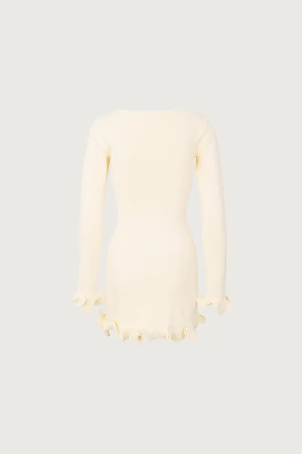 SAME Ruffle Hem Mini Dress