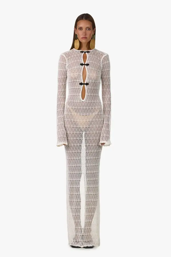 SAME Keyhole Crochet Dress