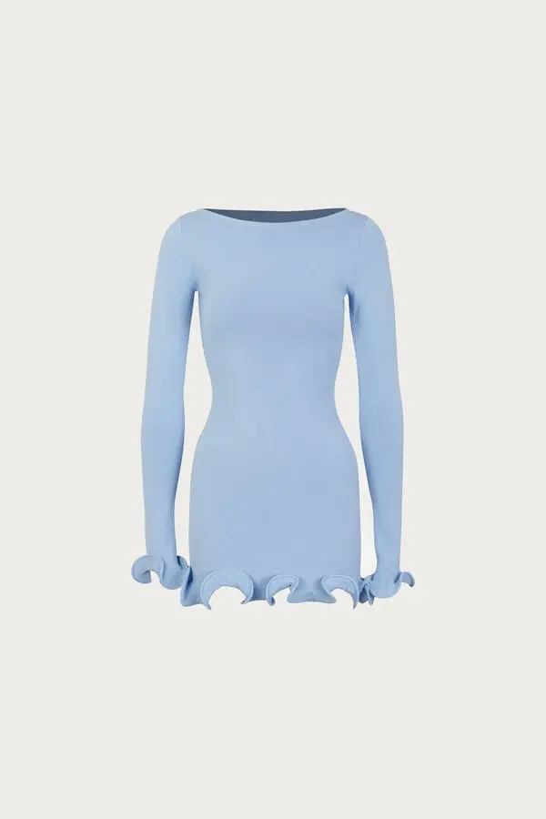 SAME Ruffle Hem Mini Dress