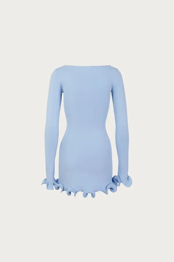 SAME Ruffle Hem Mini Dress